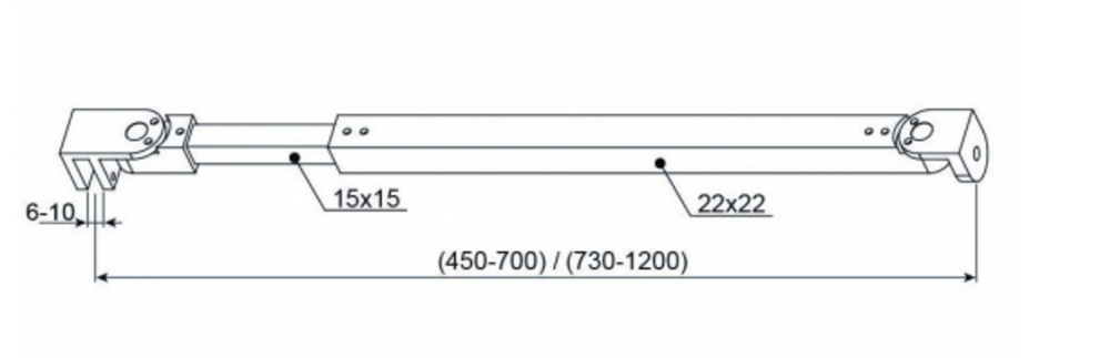 Telescopic stabilizing bar - PG